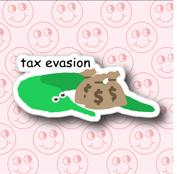 Evasión de impuestos - Tienda de Stickers