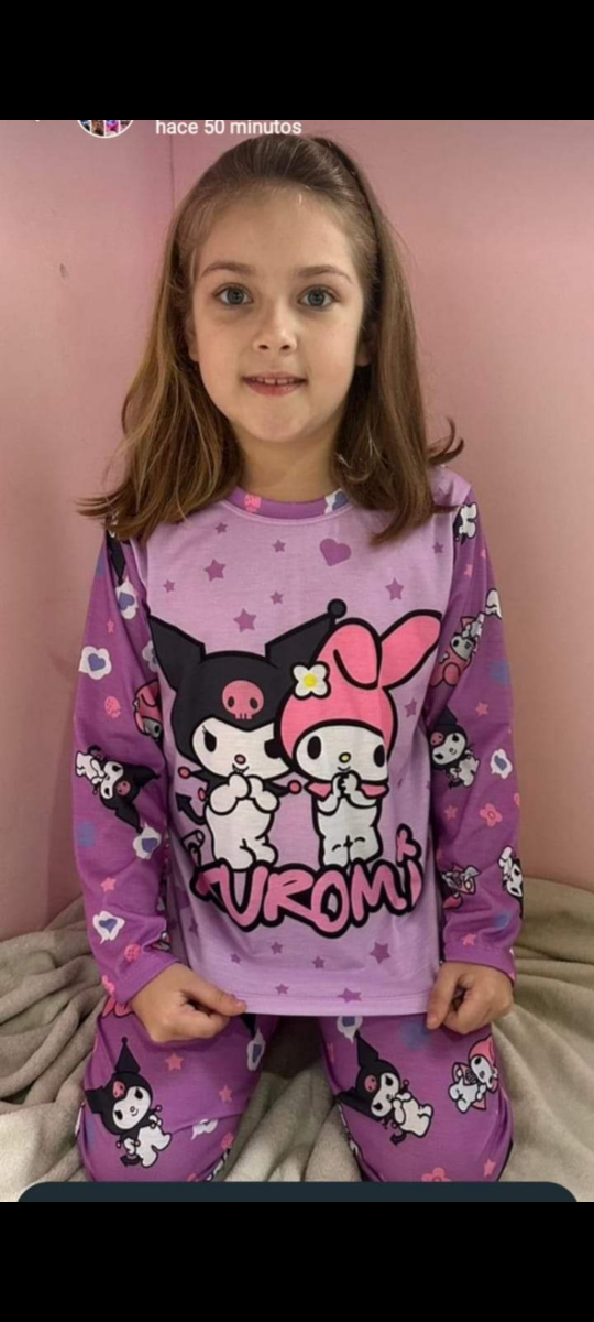 PIJAMA KUROMI LILA NIÑO NIÑA - Tradiciones Materas