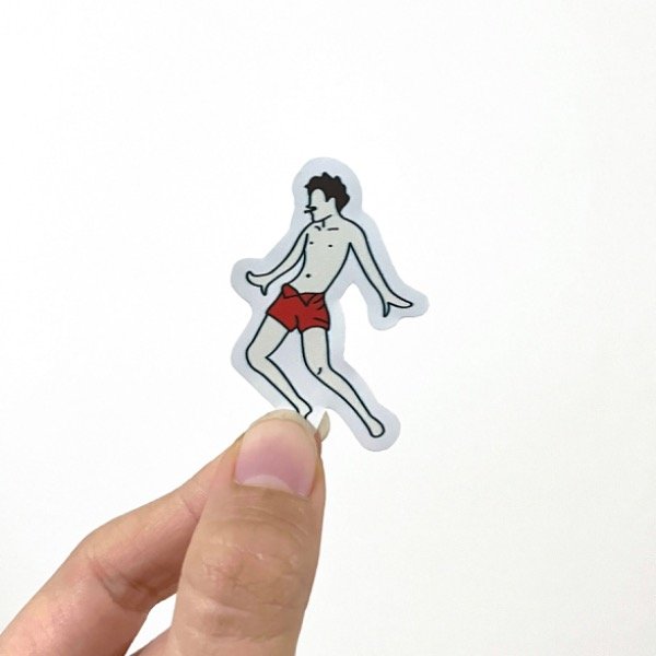 CHARLY AL VACÍO - Sticker individual Charly García - Bohemian Stickers
