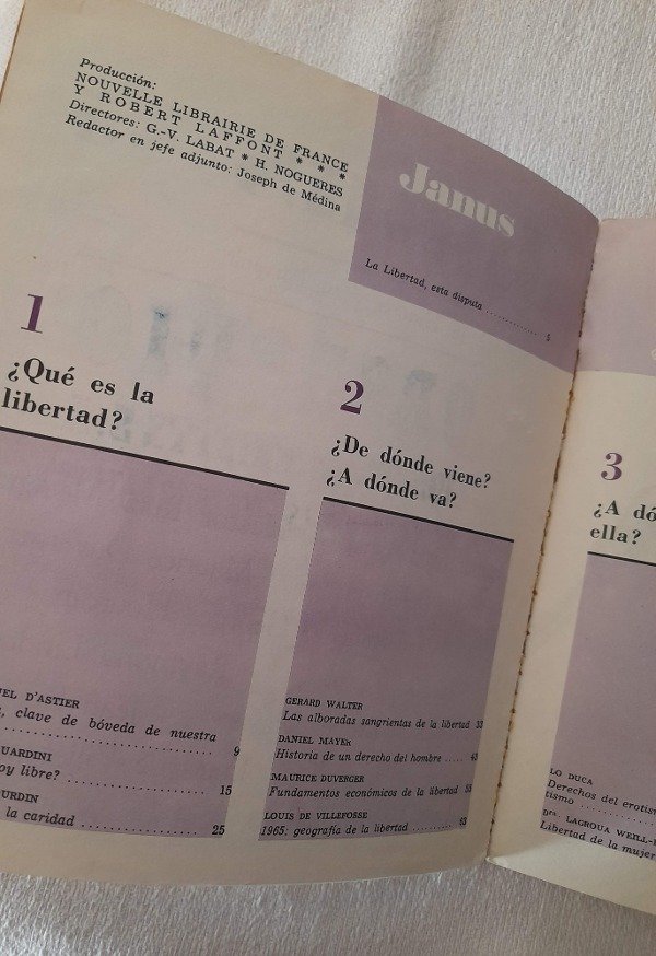 Revista Janus #5 - La Libertad Y La Historia - Libros Usados Tandil