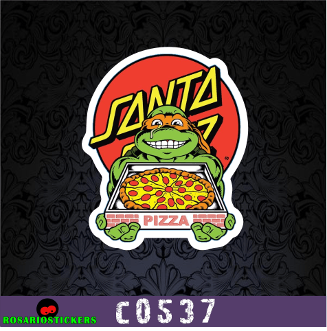 C0537 - Tortugas Ninja Pizza Santa Cruz - RosarioStickers