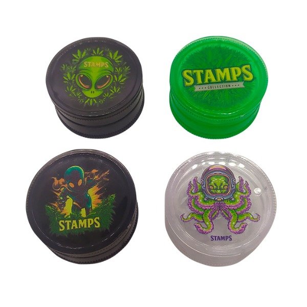 Picador Grinder Stamps Acrilico Grande 4 Partes - Vapordevoto