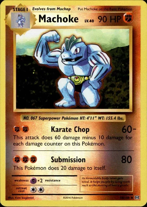Machoke - 58/108 - Evolutions - Reverse Holo - ALUMINETCG