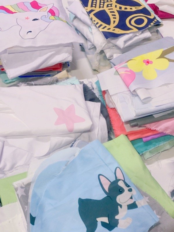 Retazos estampados y lisos por kilo - Becca Home