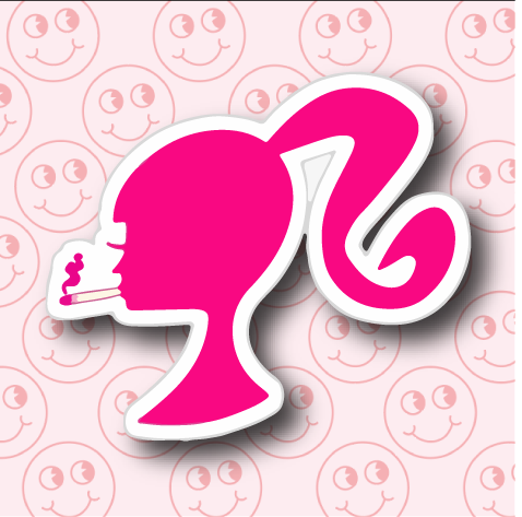 Barbie fumadora - Tienda de Stickers