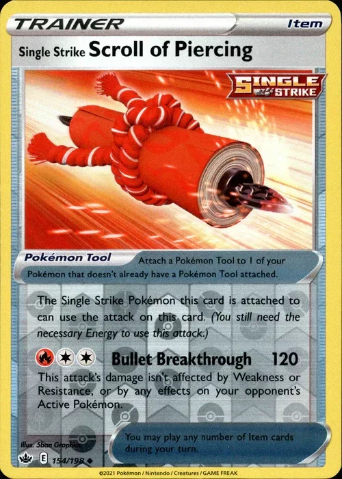 Single Strike Scroll of Piercing - 154/198 - Chilling Reign - Reverse ...