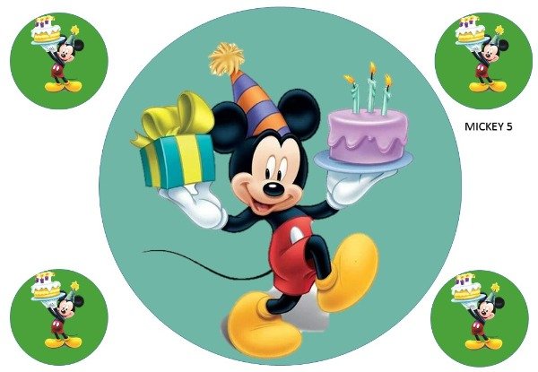 LAMINA MICKEY 5 REDONDA - La casa Repostera