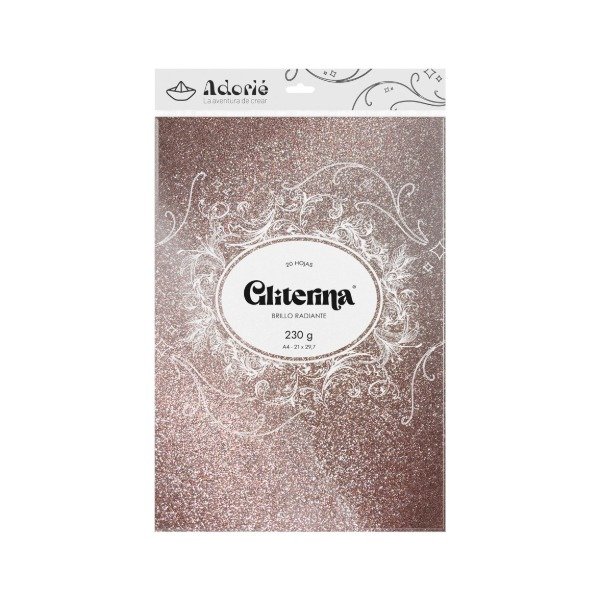 Gliterina (cartulina glitter) - Colores cálidos - Simona entre papeles