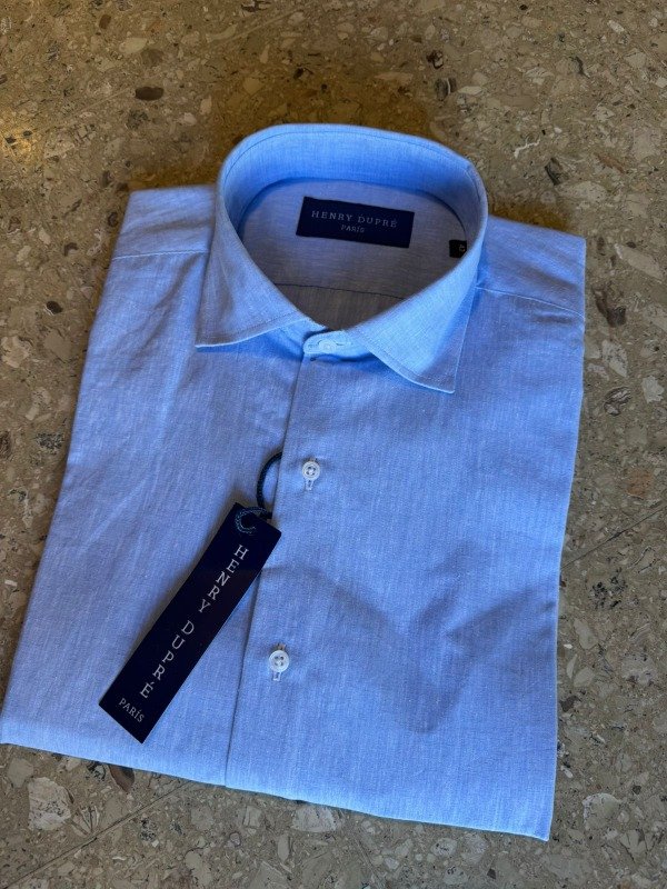 Camisa lino celeste Henry - Serodino Hombre