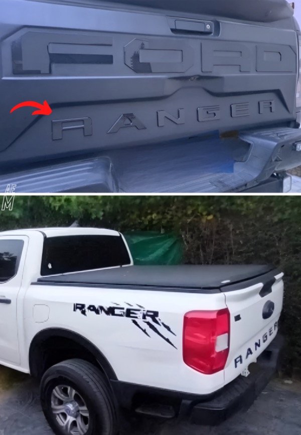 Kit letras portón trasero Ford Ranger - Autoestética Morón