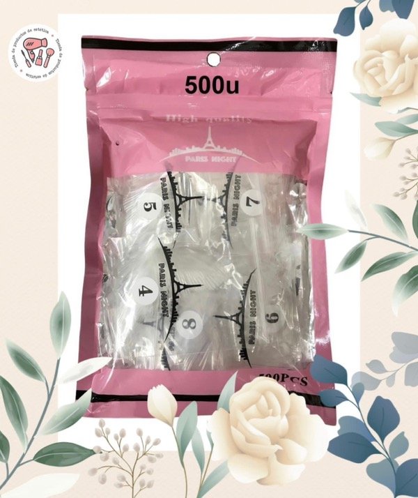 Tips Soft Gel Paris Night (bolsa)Coffin Transparente x500 Unidades ...