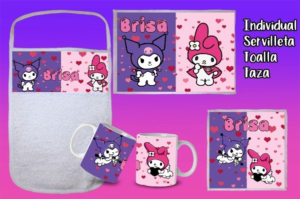 Plantilla para Set de Jardín de my melody and kuromi - Ale Valen