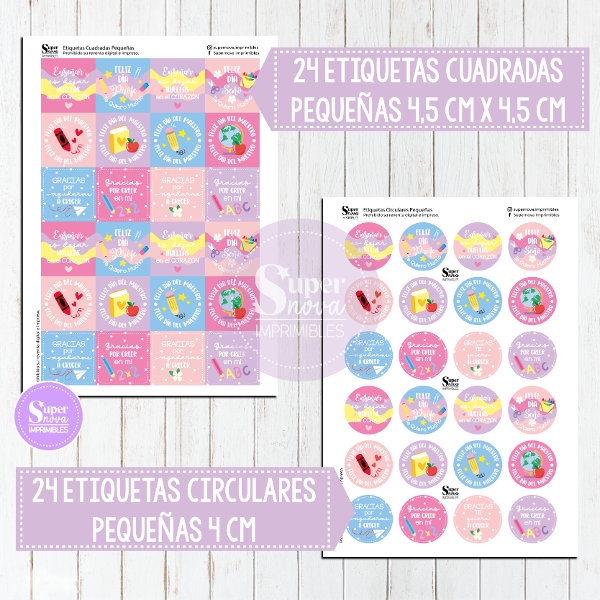 KIT IMPRIMIBLE FELIZ DÍA DEL MAESTRO - Supernova Imprimibles