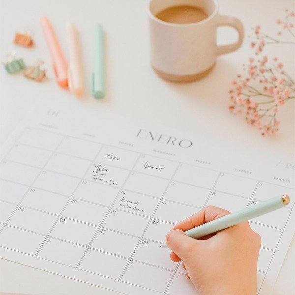 Calendario Mensual Editable 2025-2026 Planner Imprimible en PDF ...