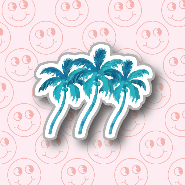 Palmeras tropicales turquesa - Tienda de Stickers