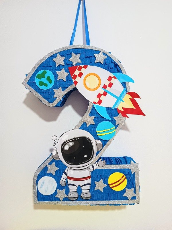 Piñata astronauta espacio cohete - Mirian dulce golosinas
