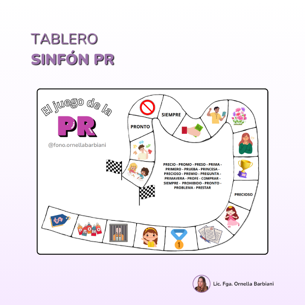 Tablero: Sílaba trabada PR (agrupado) - Fono Ornella Barbiani