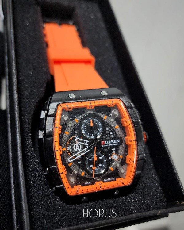 Reloj Curren tipo RIchard Naranja - Horus Exclusive