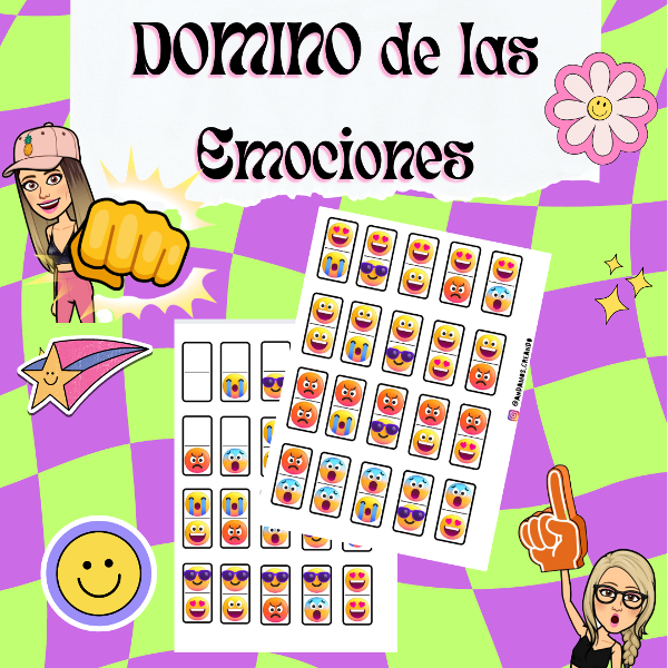 DOMINO EMOCIONES EMOJI - Andamos Creando