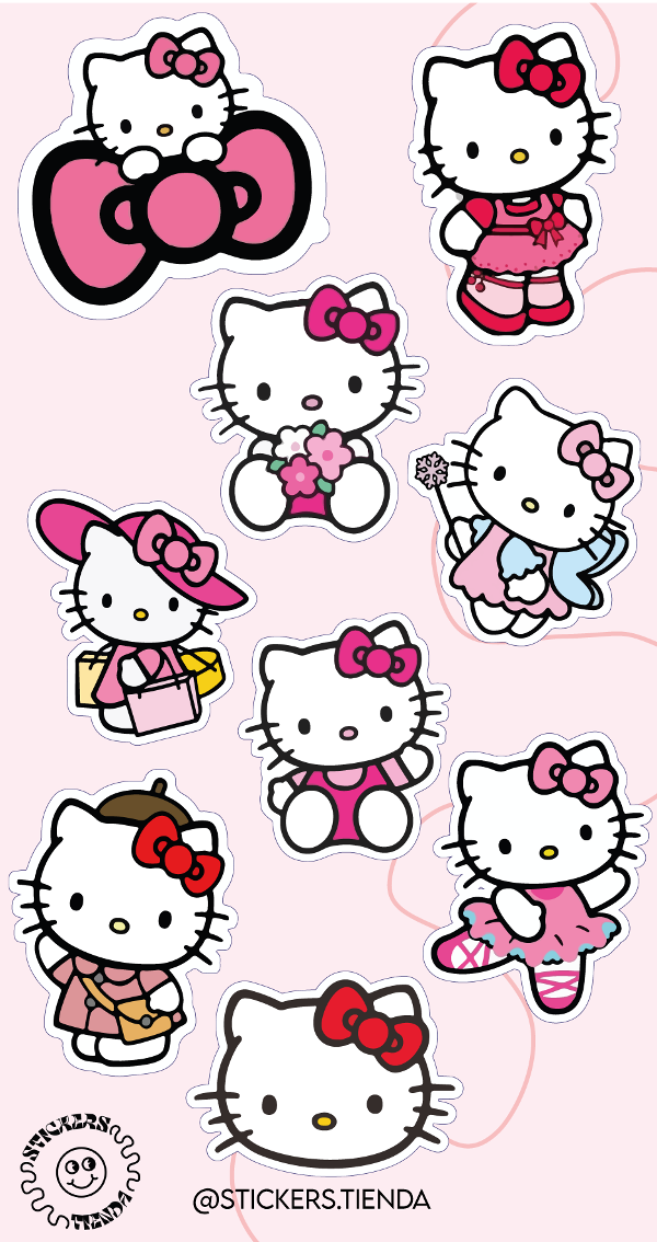 Plancha celu Hello Kitty - Tienda de Stickers
