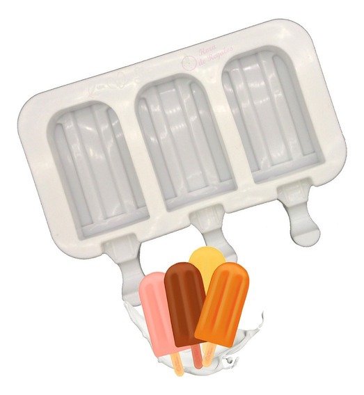 MOLDE SILICONA HELADO CON LINEAS - LULE MOLDES