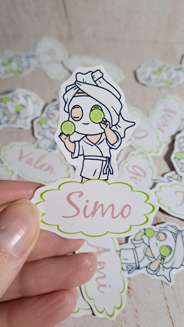 Stickers 8x6 cm para vasos x 15 unidades - ag Diseño Gráfico