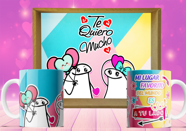 TAZAS E INDIVIDUALES FLORK - Abigail Imprimibles