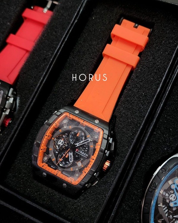 Reloj Curren tipo RIchard Naranja - Horus Exclusive