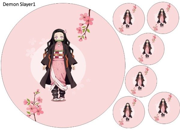 LAMINA DEMON SLAYER 1 REDONDA - La casa Repostera