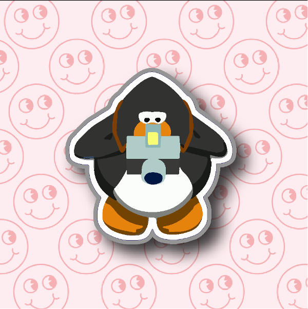 Pinguino fotógrafo - Tienda de Stickers
