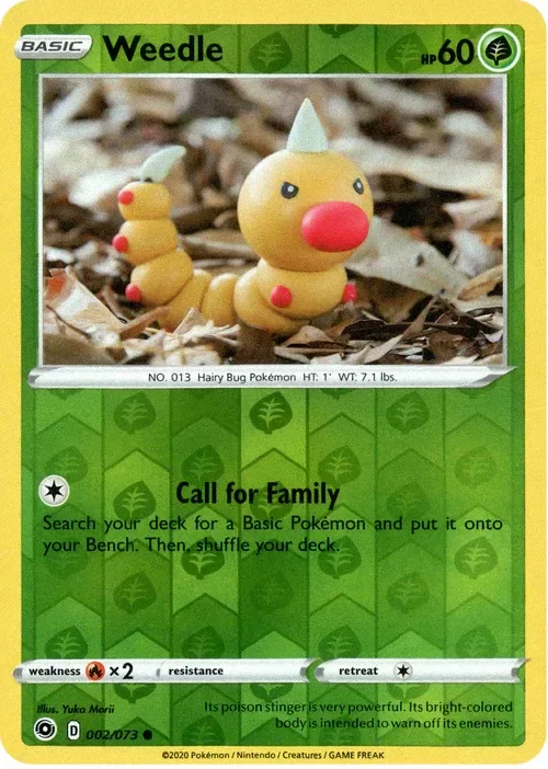 Weedle - 2/73 - Champion's Path - Reverse Holo - ALUMINETCG