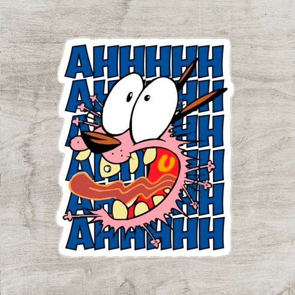 Stickers Cartoon Network - Coraje, el perro cobarde #4 - stickersbylali