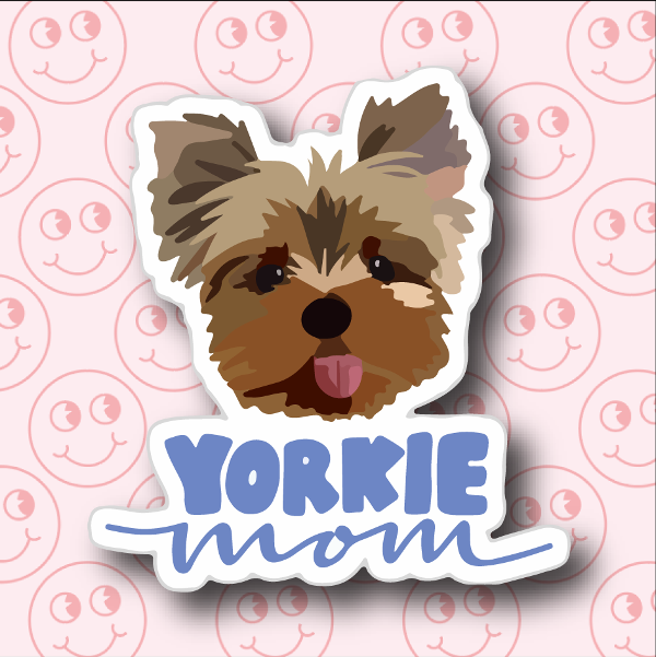 Yorkie mom - Tienda de Stickers