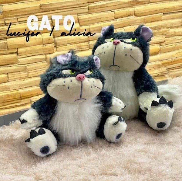 Peluche Lucifer Cenicienta bigotin 24cm - Cuberry
