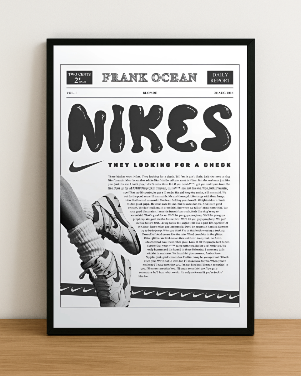 Nike Retro Newspaper Style - CuadrosDesigns