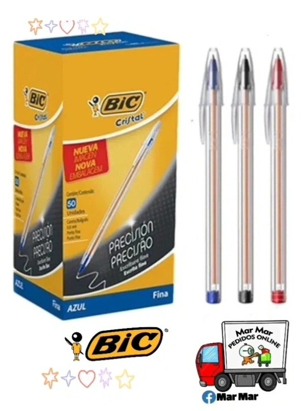 Lapicera bic trazo fino (mayor) - marmar-tienda