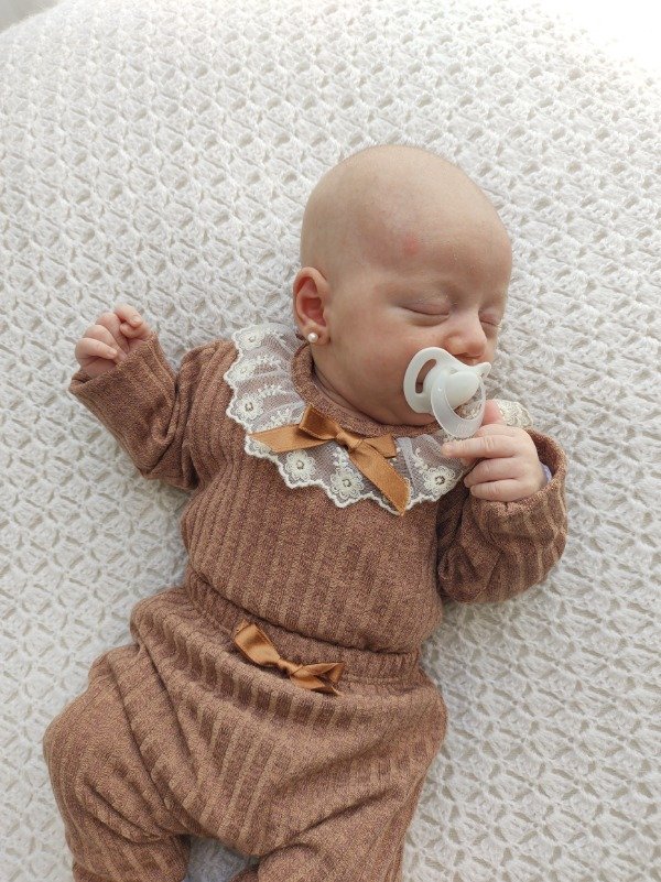 Conjunto lanilla morley chocolate - El ajuar de Eva