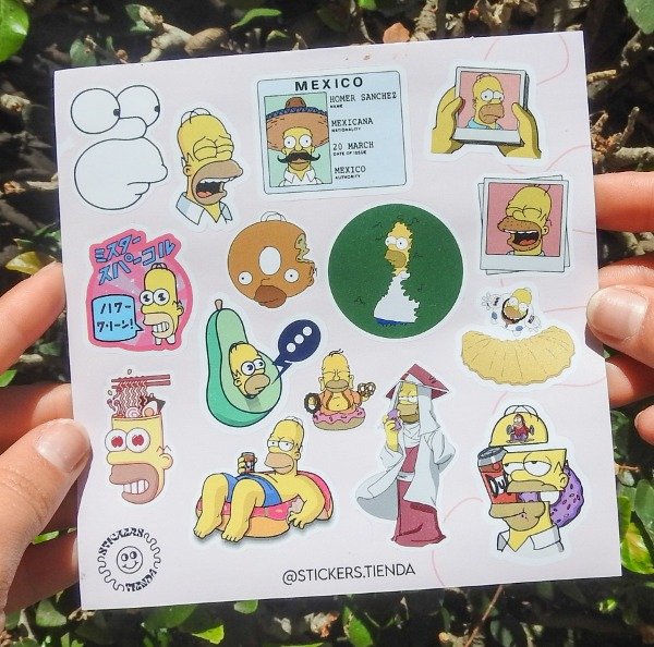 Plancha mediana Homero - Tienda de Stickers