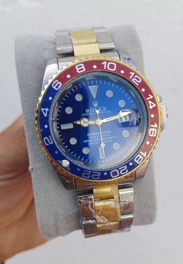 Reloj RLX SUBMARINER A BICOLOR (ROJO/AZUL) - TomyRelojes