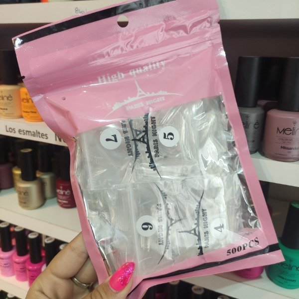 Tips para Soft Gel y Press On París Night de 500 Unidades en bolsa del ...