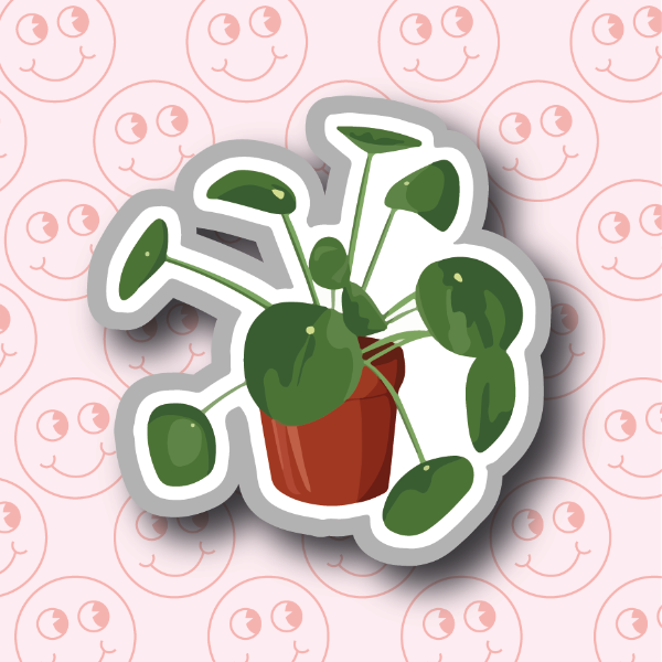 Planta en maceta marrón - Tienda de Stickers