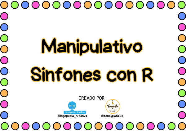 Manipulativo Sílabas trabadas o sinfones con R - Fonografia