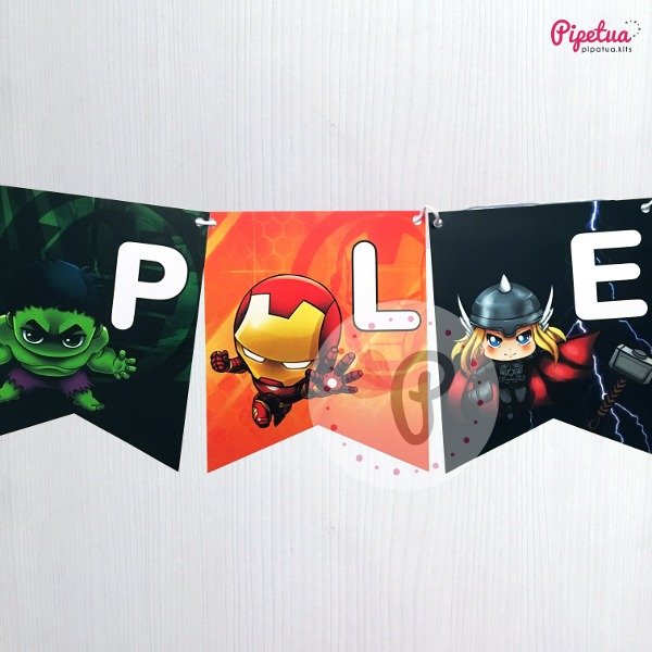 Banderín Superhéroes - Pipetua Kits