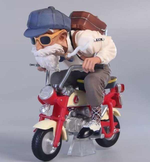 Figura Maestro Roshi en moto - Dragon ball(13cm) - Tiendas-Kintsugi
