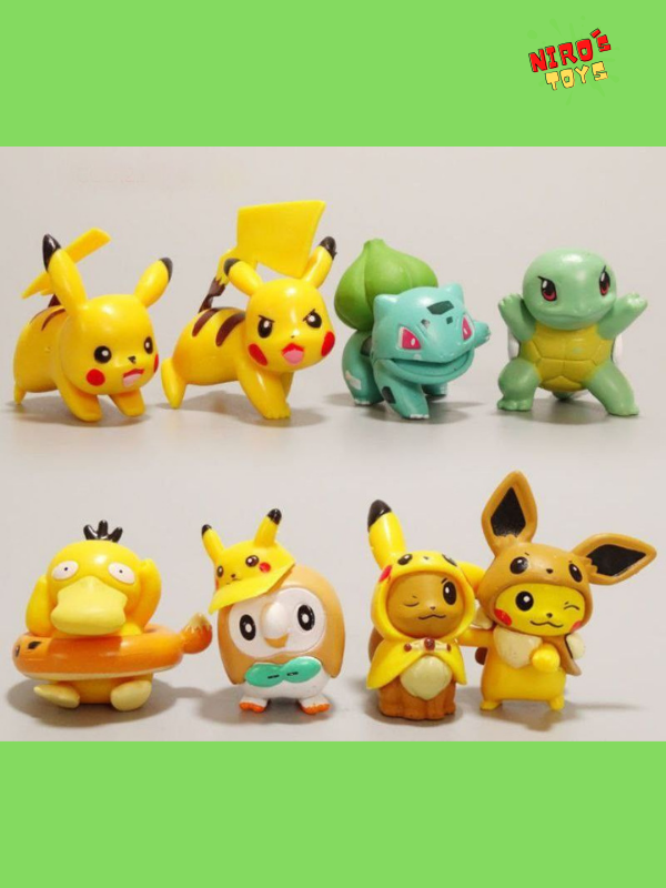 POKEMON SET X8 DE 4CM - Niros TOYS