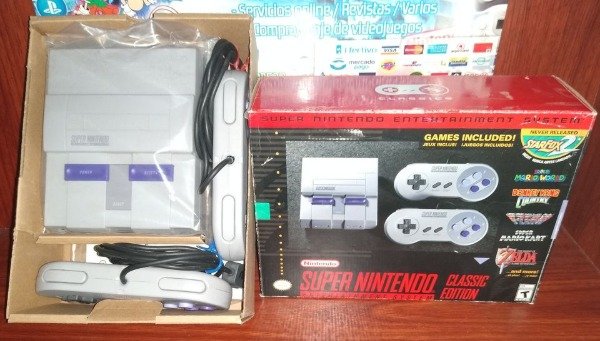 CONSOLA SNES MINI COMPLETA EN CAJA - PLAYERZ