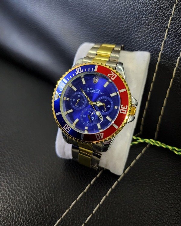 Rolex Submariner Rojo, Azul y Dorado - Horus Exclusive