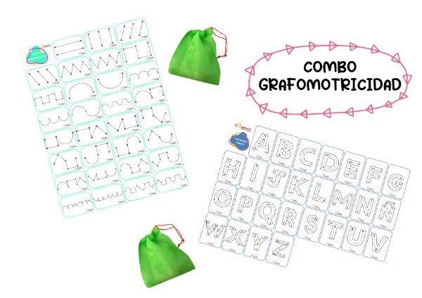 COMBO GRAFOMOTRICIDAD (63 TARJETAS) - ABANICOS