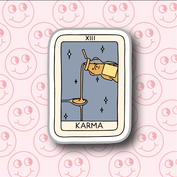 Carta de karma - Tienda de Stickers