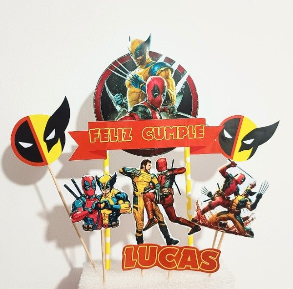 Topper de Deadpool y wolverine - Mirian dulce golosinas